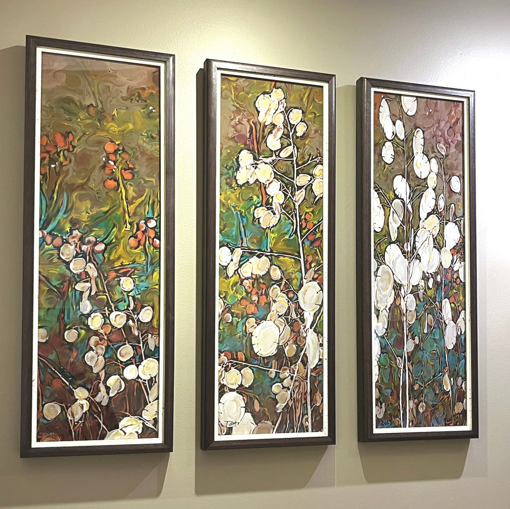 Autumn Botanical Triptych framed artwork – Lake Effect Gallery
