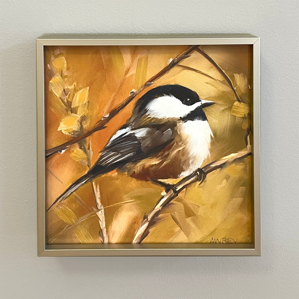 Cute chickadee framed art print – Lake Effect Gallery
