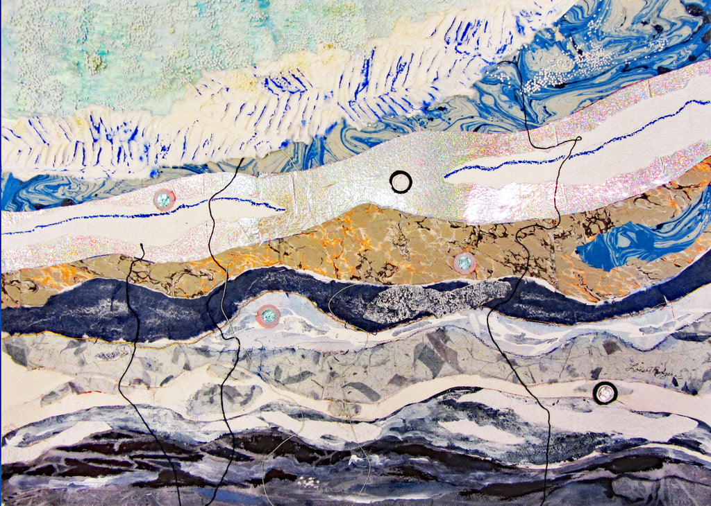 Mixed Media Painting Watercolor Collage – Lake Effect Gallery