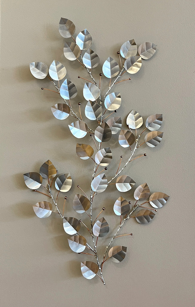 Silver Tree Branch metal wall art – Lake Effect Gallery