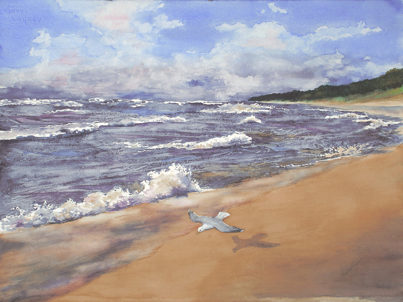 lake michigan shoreline art print Giclee – Lake Effect Gallery